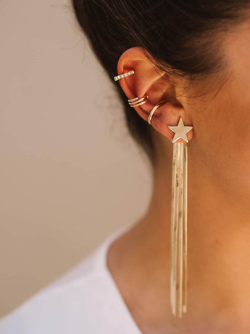 EAR CUFF | ΣΚΟΥΛΑΡΙΚΙΑ πάνω μέρος αυτιού - χωρίς τρύπα | Pikok .gr